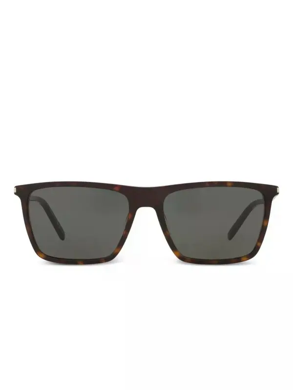 Saint Laurent Rectangle-frame Sunglasses - Brown