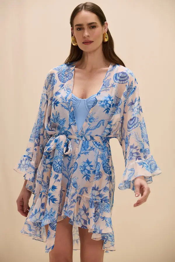 PatBO Eden Rock Seashell Short Robe