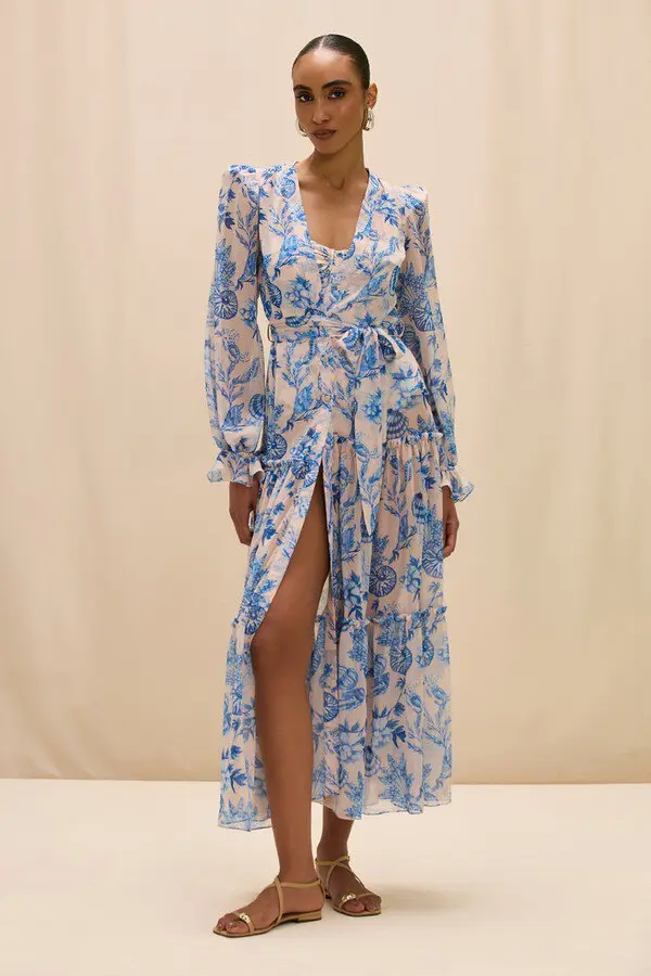PatBO Eden Rock Seashell Long Robe