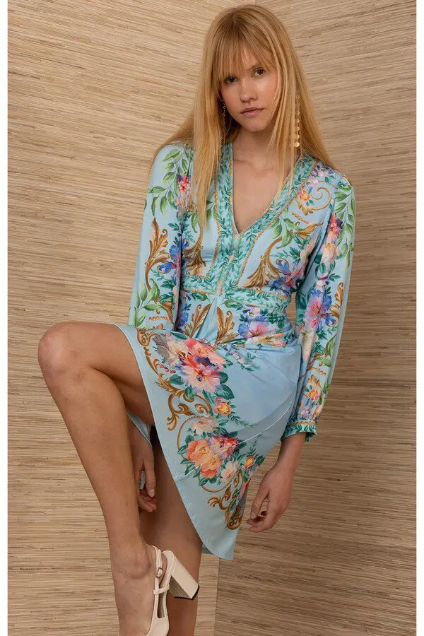 Hale Bob Sariah Jersey Dress - Blue