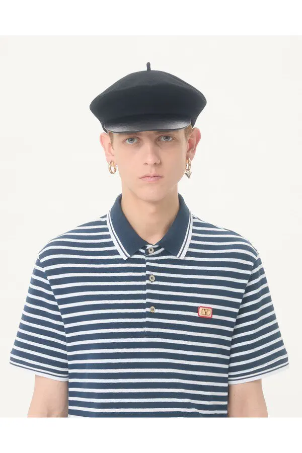 Valentino Garavani Cotton Piqué Polo With Vlogo Patch
