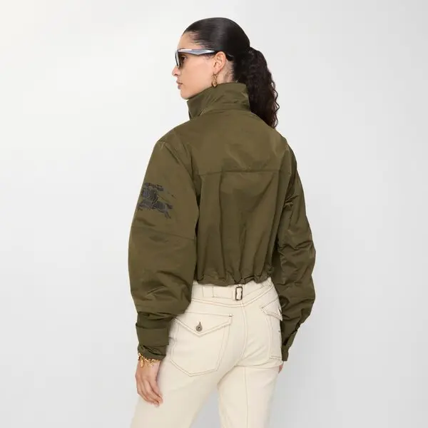 Burberry Cropped Nylon Norwood Jacket