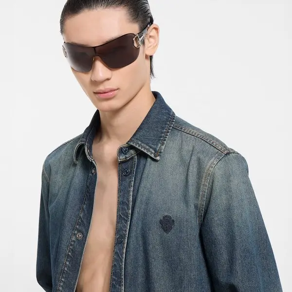 Gucci Washed Certified Cotton Denim Shirt - Blue