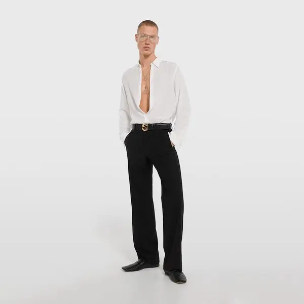 Gucci Belt With Interlocking G Buckle - Black
