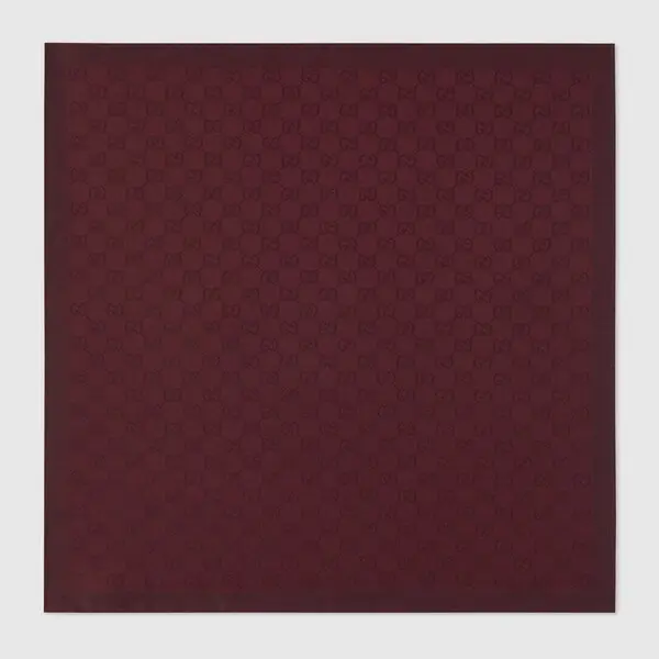 Gucci Gg Silk Cotton Pocket Square Fabric - Bordeaux
