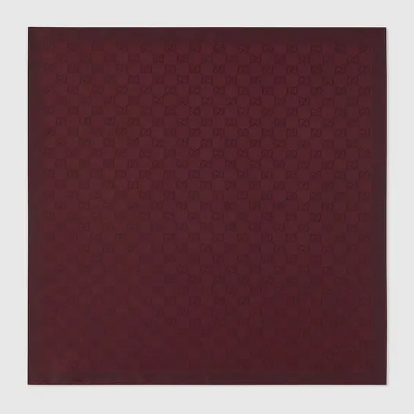 Gucci Gg Silk Cotton Pocket Square Fabric - Bordeaux
