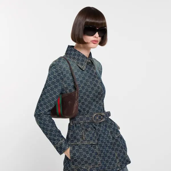 Gucci Lunetta Small Crossbody Bag - Brown