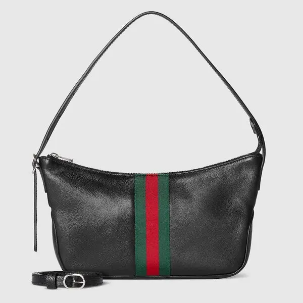 Gucci Lunetta Leather Crossbody Bag