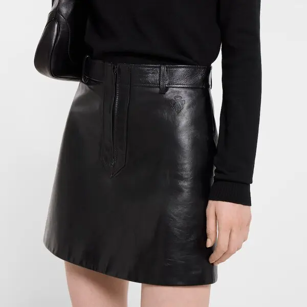 Gucci Leather Mini Skirt