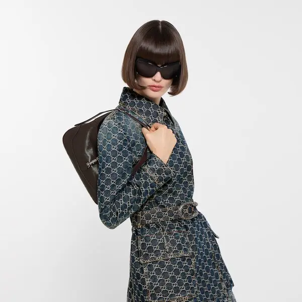Gucci Jackie Slim Medium Shoulder Bag - Brown