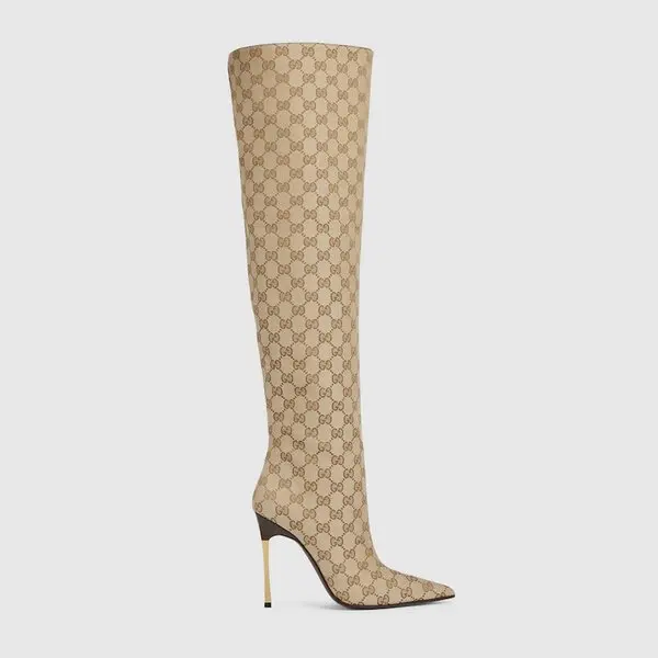 Gucci Gg Canvas Bombshell Boot