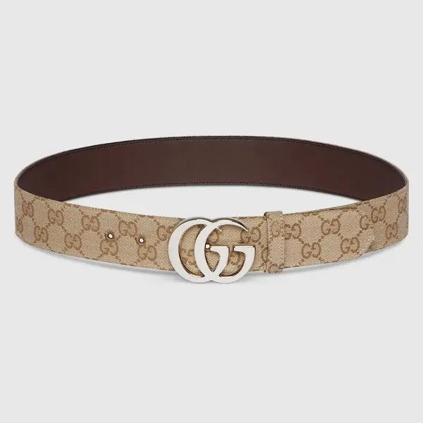 Gucci Flat Marmont Belt - Beige