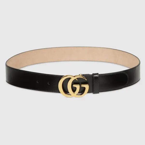 Gucci Flat Marmont Belt - Black