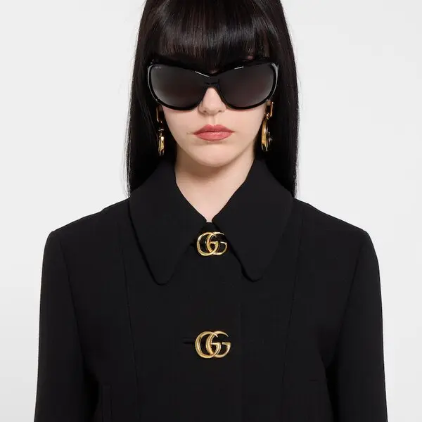 Gucci Crêpe Wool Jacket With Double G Button