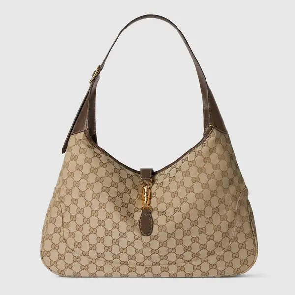 Gucci Jackie 1961 Large Crossbody Bag Gg Canvas - Beige