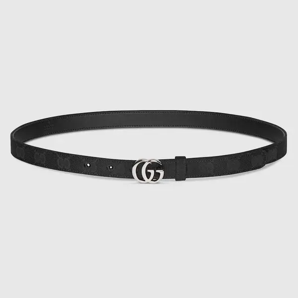 Gucci Gg Marmont Thin Belt - Black