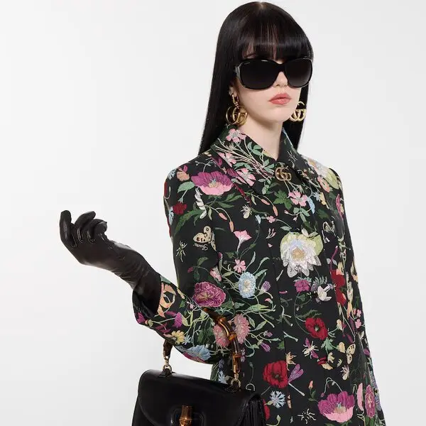 Gucci Flora Silk Brocade Coat