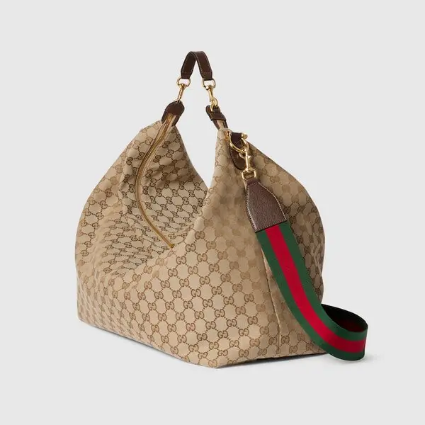 Gucci Brera Large Crossbody Bag Gg Canvas - Beige