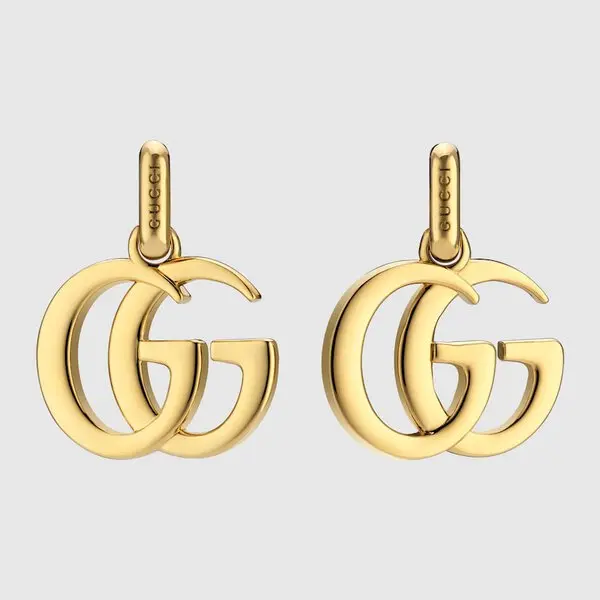 Gucci Gg Marmont Mini Earrings - Gold-toned Metal