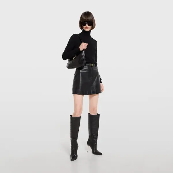 Gucci Thin Belt With Interlocking G Buckle