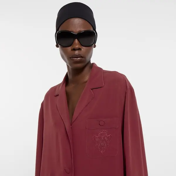 Gucci Silk Crêpe De Chine Shirt With Embroidery