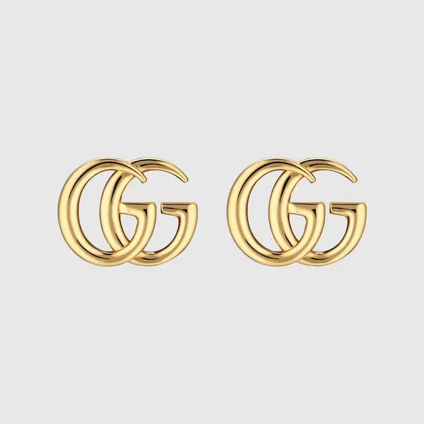 Gucci Gg Marmont Stud Earrings - Gold-toned Metal