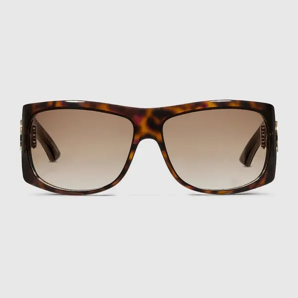 Gucci Square Frame Sunglasses - Brown
