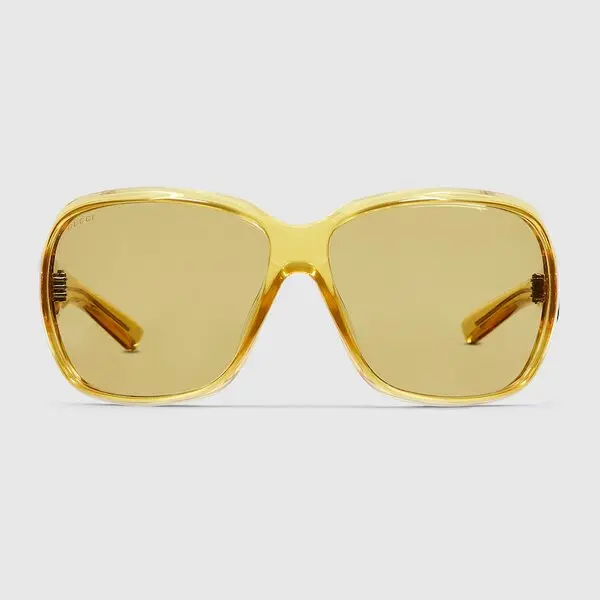 Gucci Square Frame Sunglasses - Yellow