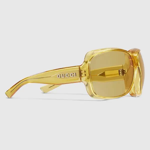 Gucci Square Frame Sunglasses - Yellow