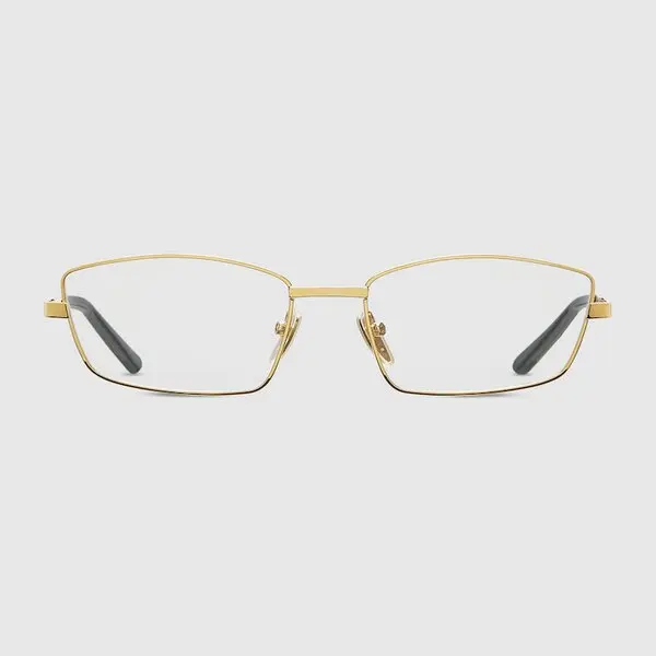Gucci Rectangular Optical Frame - Gold