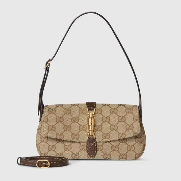 Gucci Jackie Small Shoulder Bag Gg Canvas - Beige