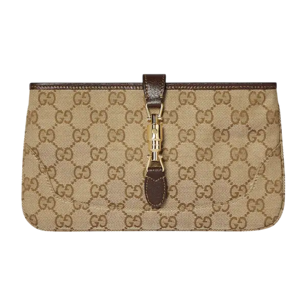 Gucci Jackie Small Pouch Gg Canvas - Beige