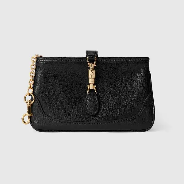 Gucci Jackie Zip Key Pouch - Black