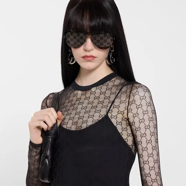 Gucci Gg Stretch Lace T-shirt
