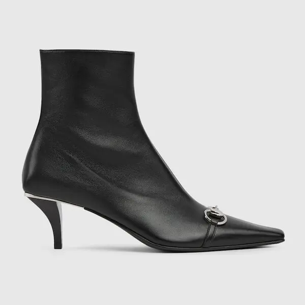 Gucci Leather Bootie With Horsebit