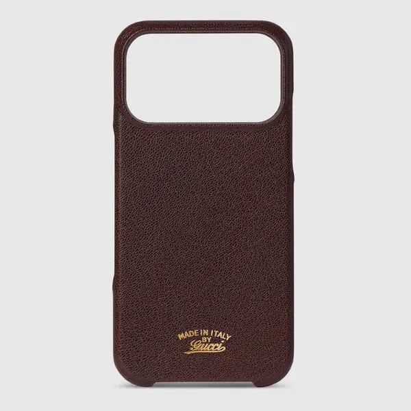 Gucci Case For Iphone 17 Pro Max Leather - Brown