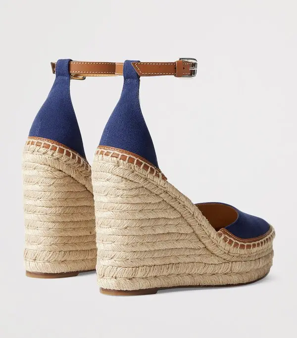 Ralph Lauren Canvas Parson Wedge Espadrilles 110