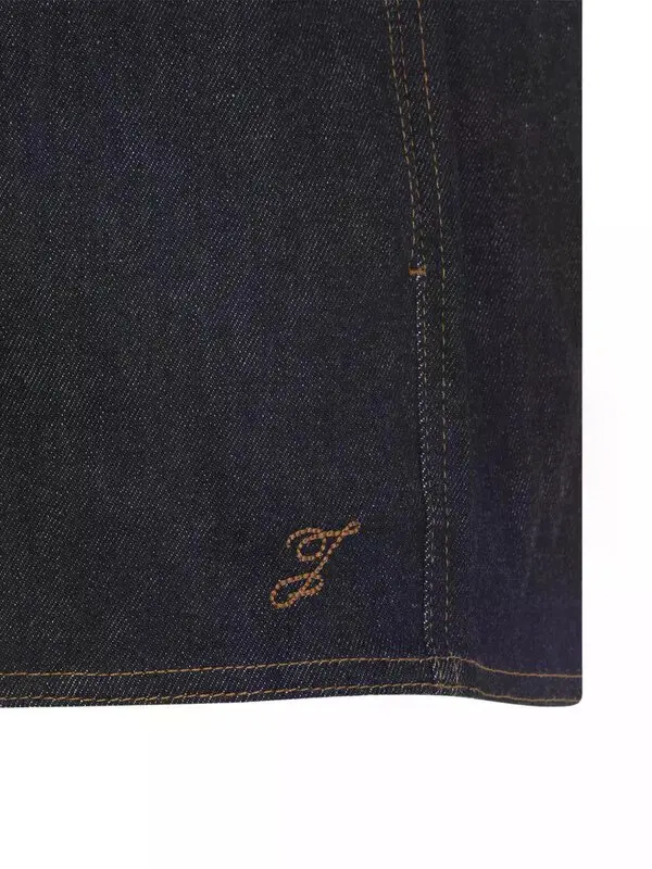 Jacquemus Amelo De-nîmes Logo-embroidered Shorts - Blue