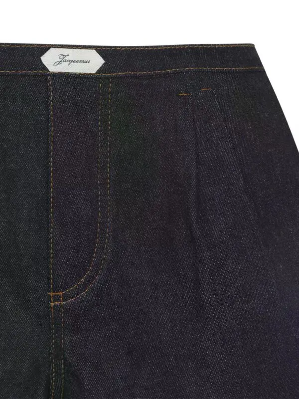Jacquemus Amelo De-nîmes Logo-embroidered Shorts - Blue