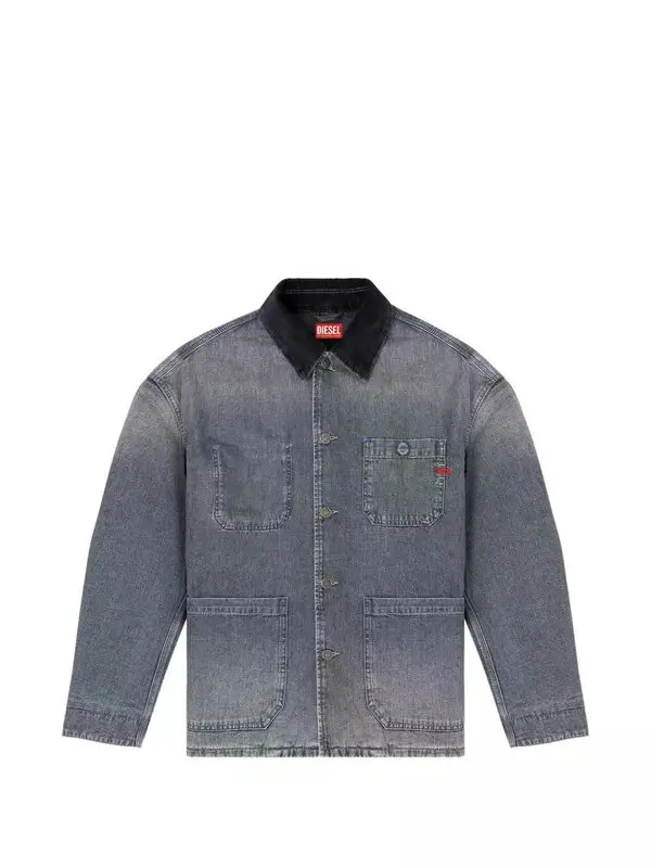 DIESEL® Patch-pocket Denim Jacket - Grey