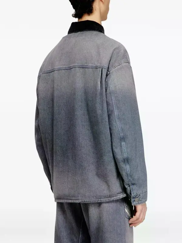 DIESEL® Patch-pocket Denim Jacket - Grey