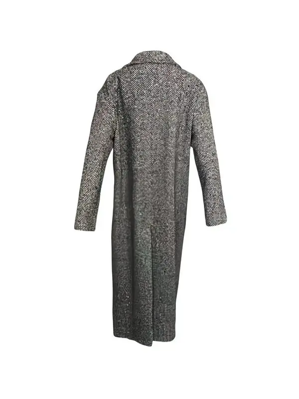 Tagliatore Carine Herringbone Button Coat - Grey