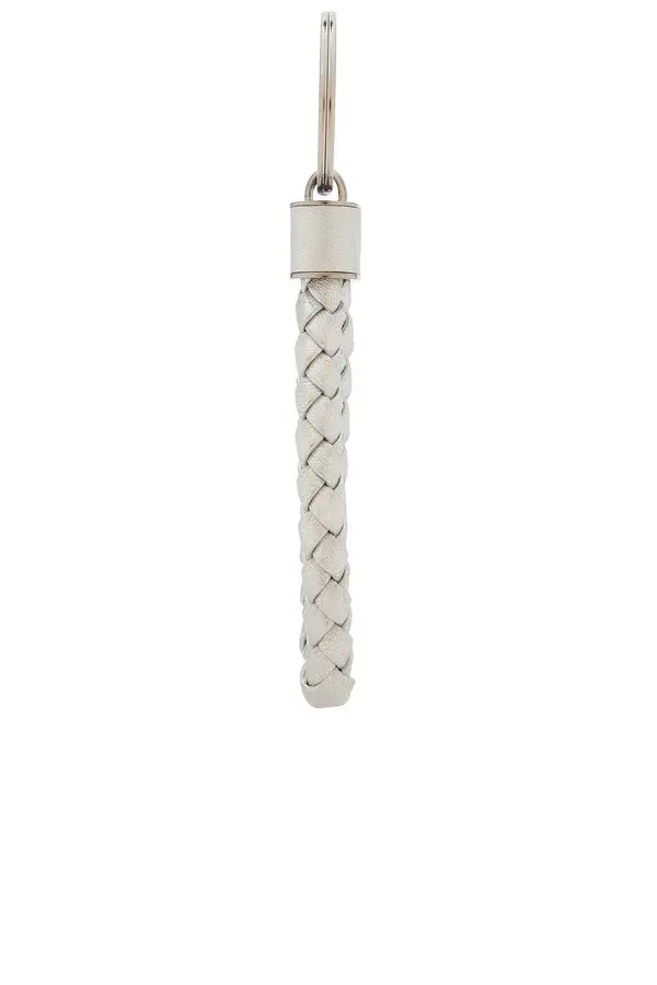Bottega Veneta Intrecciato Keyring - Silver