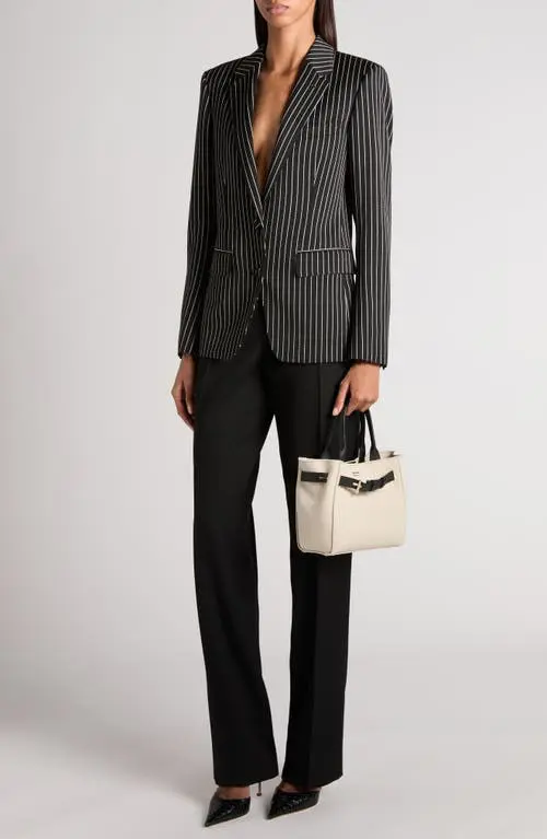 TOM FORD Pinstripe Wool Blend Barathea Jacket