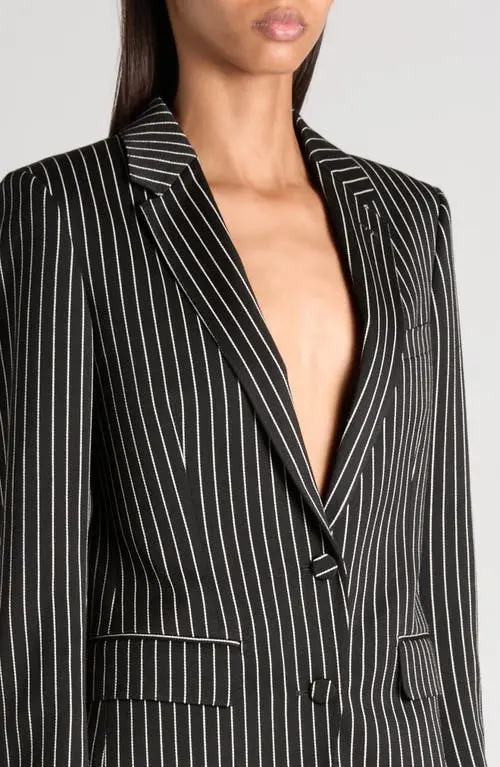 TOM FORD Pinstripe Wool Blend Barathea Jacket
