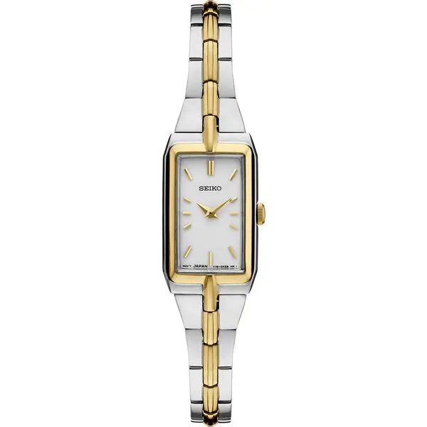 SEIKO WATCHES Essentials Tank Bracelet Watch - Two Tone