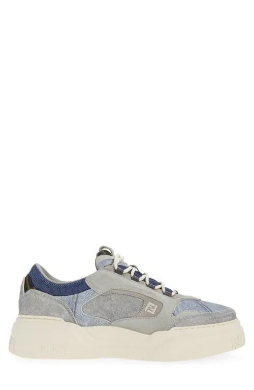 Fendi Force Sneaker - F1v87-grig Denim Blu Denim