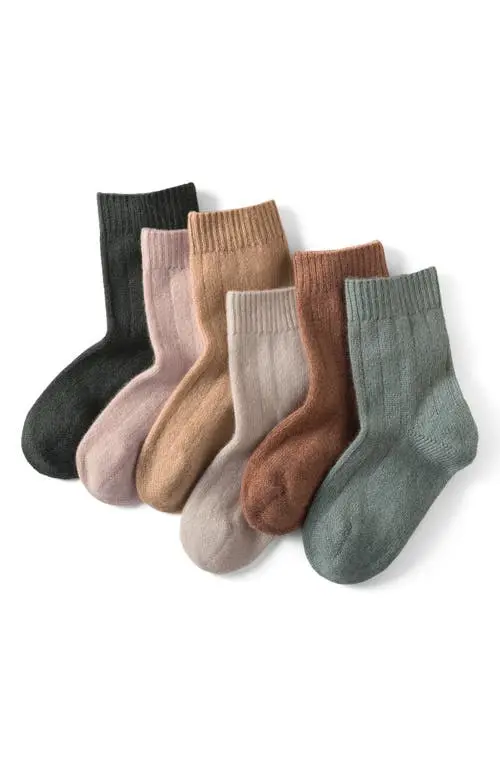 NUDA Cashmere Blend Crew Socks - Dusty Mauve