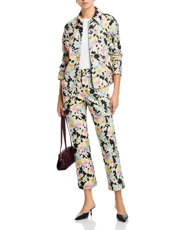 Cinq À Sept Canyon Ikat Bouquet Denim Jacket
