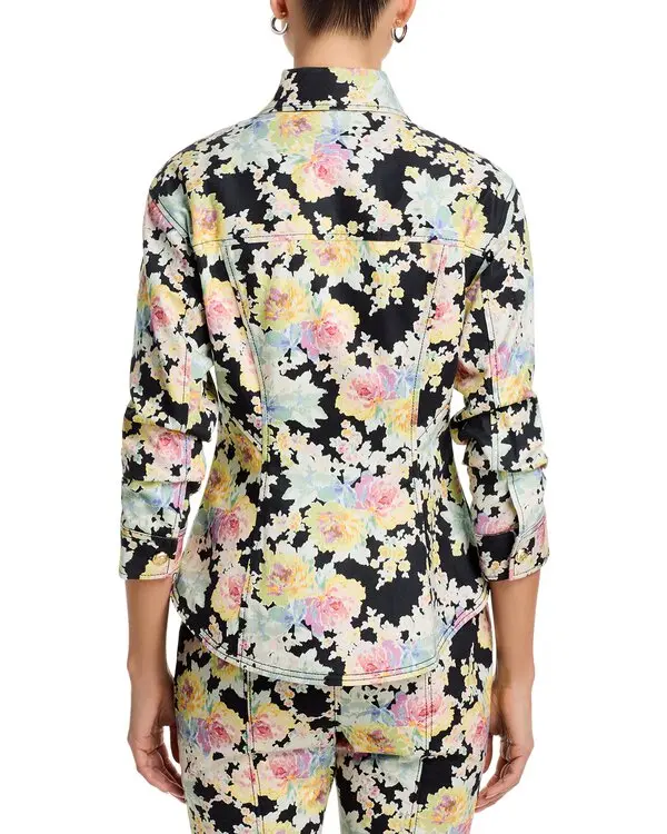 Cinq À Sept Canyon Ikat Bouquet Denim Jacket